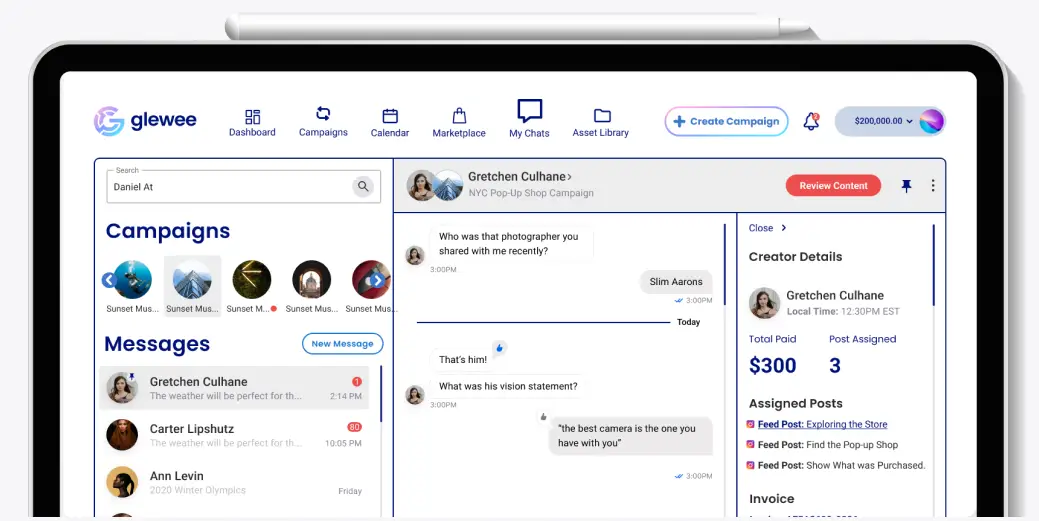Chat And Collaborate Directly With Pre-Vetted Influencers - Glewee
